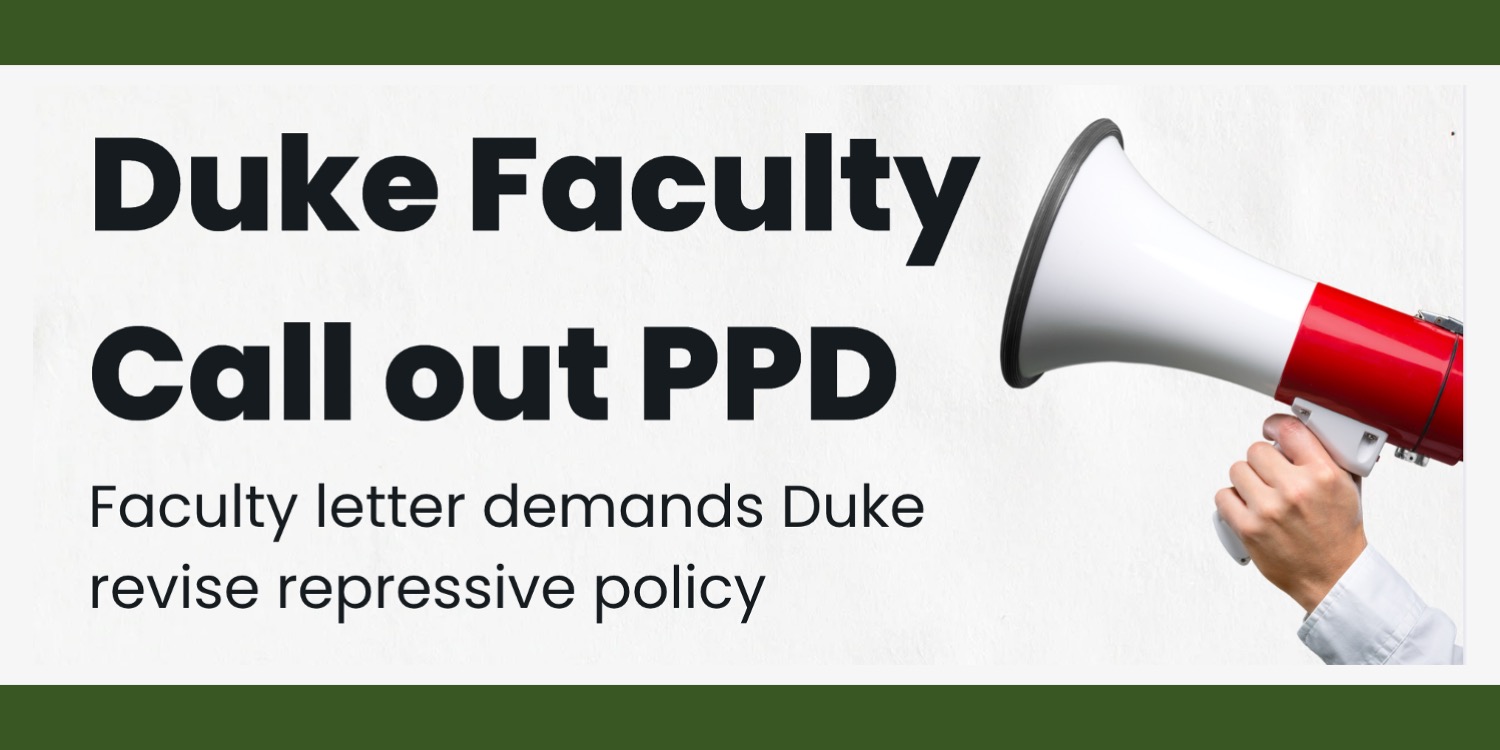 Faculty Letter to Revise PPD